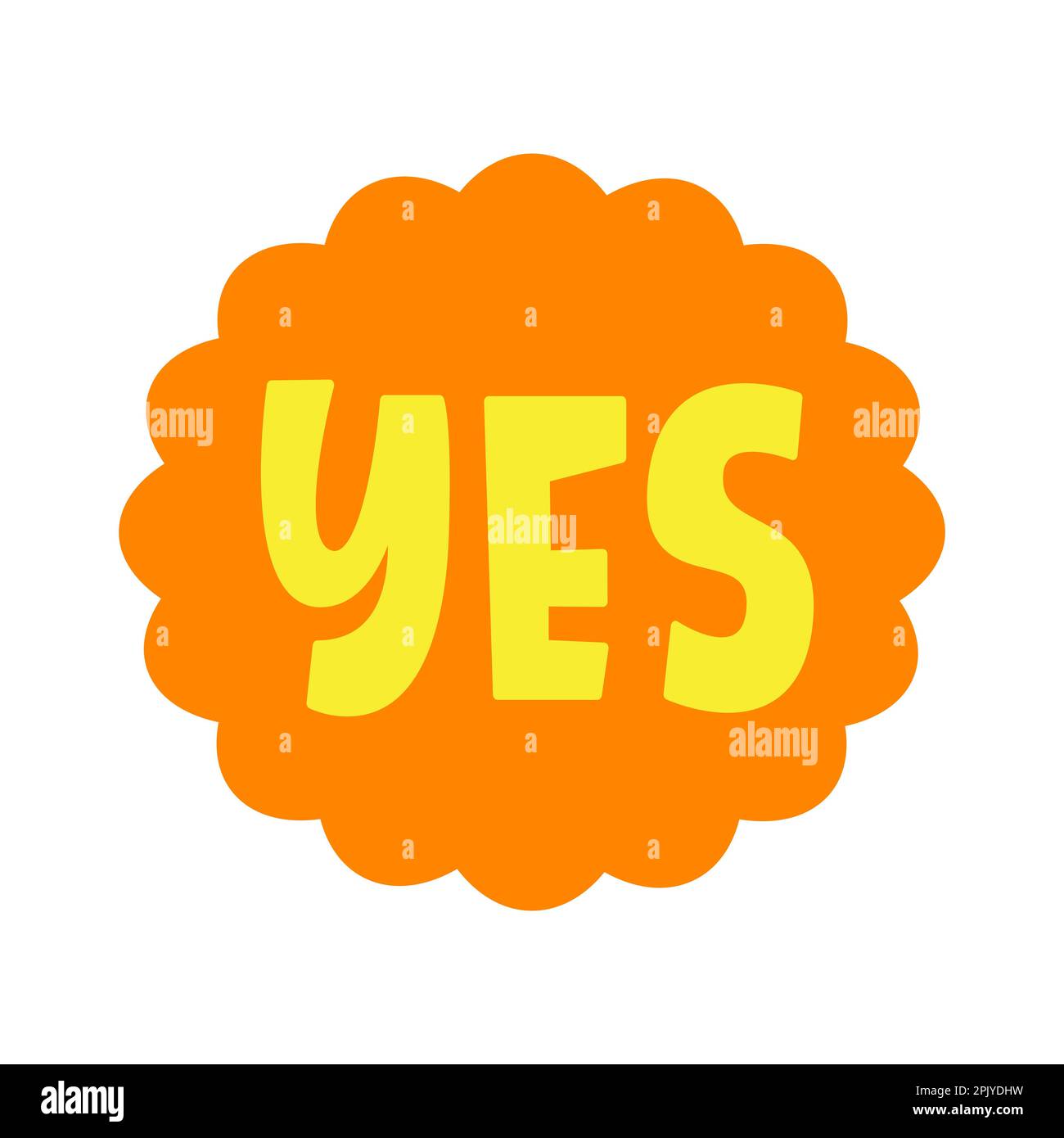 Yes Comic Chat Sticker Vector illustration Stock Vector Image & Art - Alamy