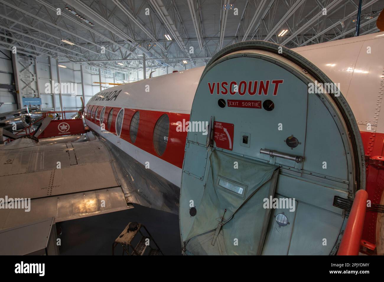 Air Canada Vickers VC2 Viscount passenger jet at the Royal Aviation ...