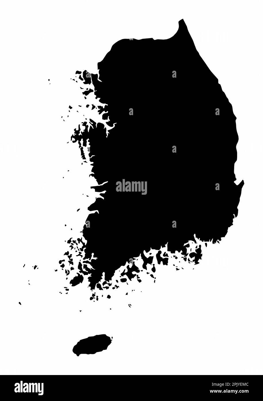 South korea map on Black and White Stock Photos & Images - Alamy