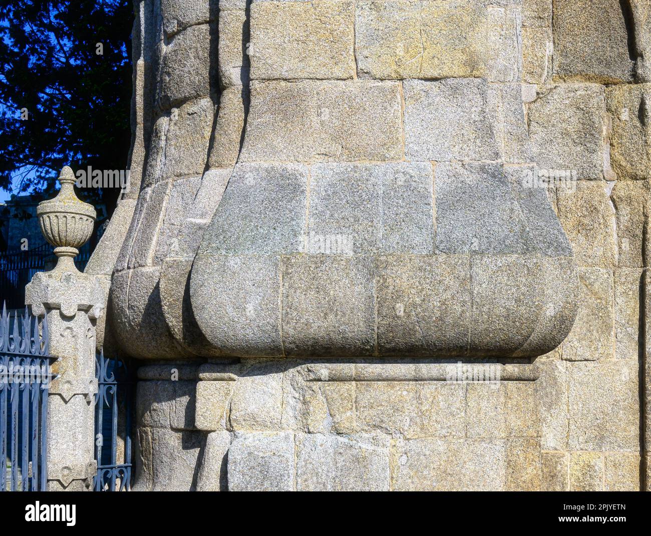 Bulk decoration in the base of a stone column. Also known as the Church ...