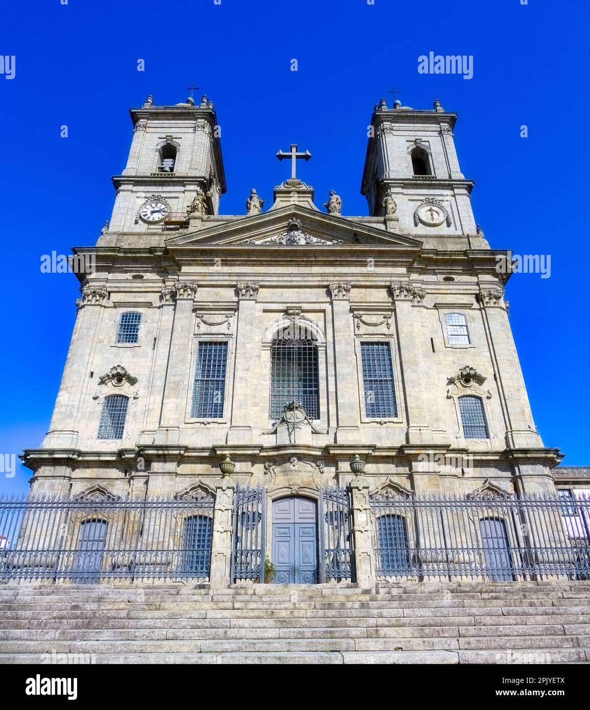 Full view of the facade or exterior architecture in the old landmark ...