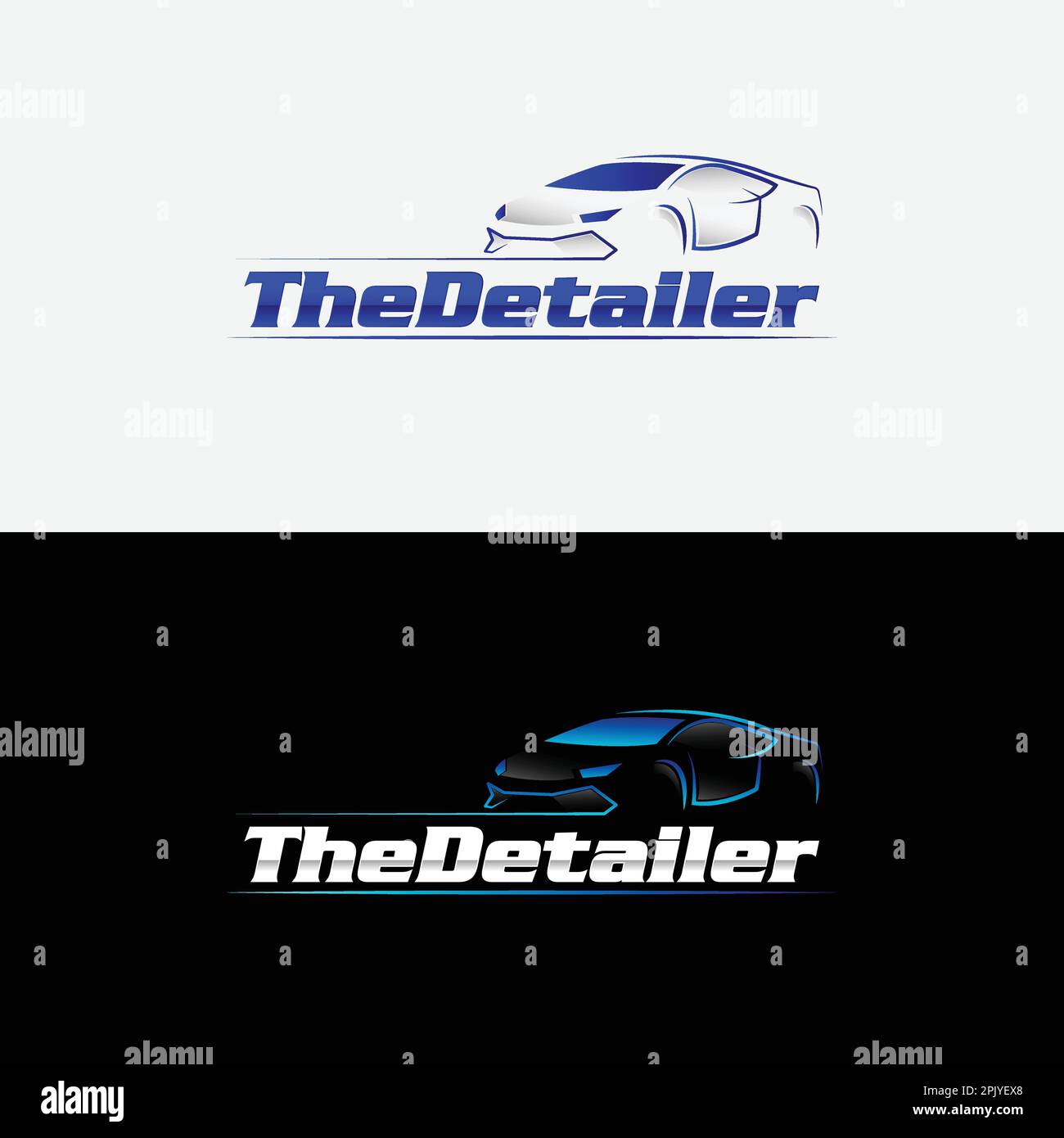 auto detail and wash logo with a line art Lamborghini car icon and a ...