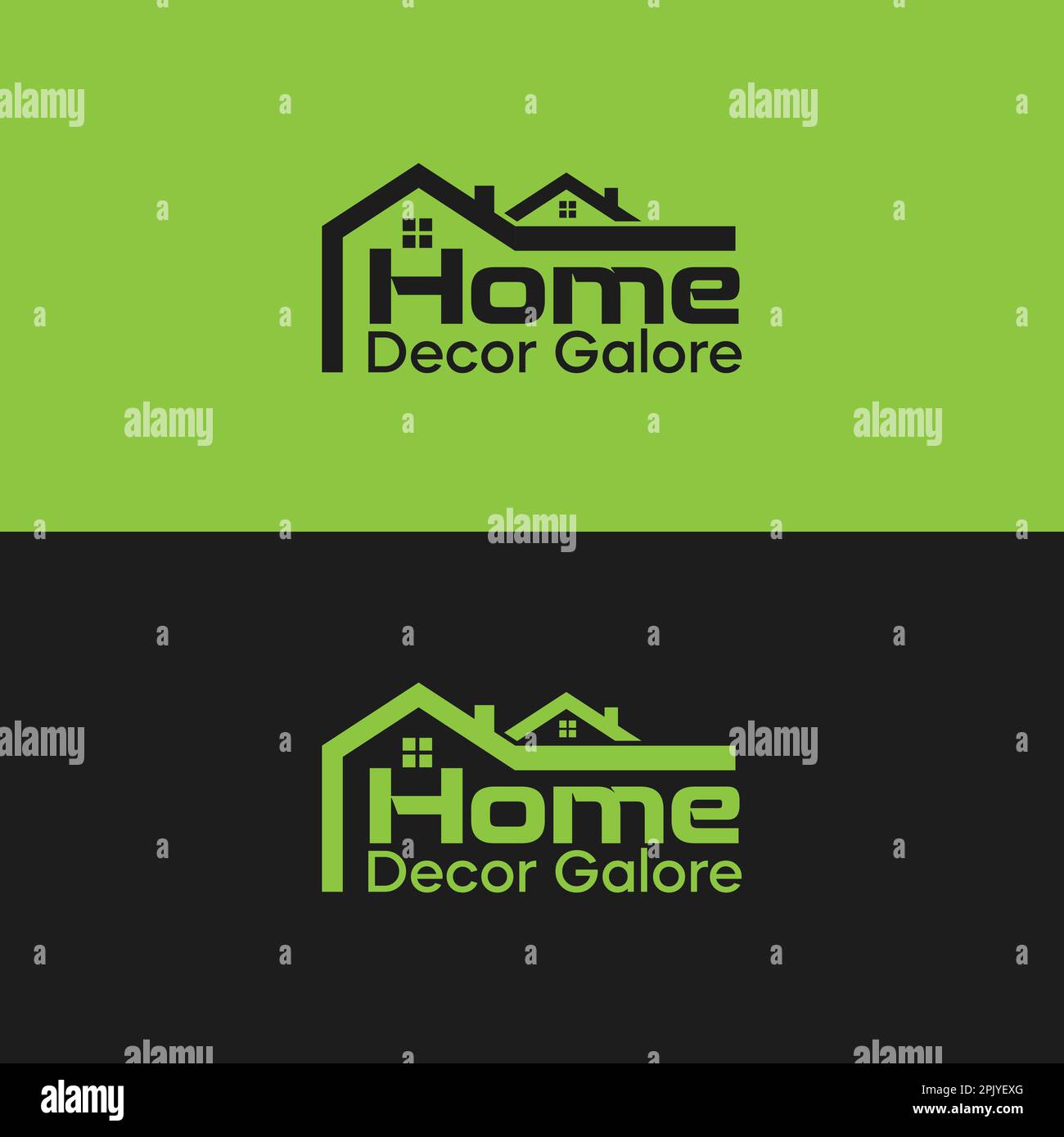 home decor minimalistic logo vector with house roof Stock Vector Image ...