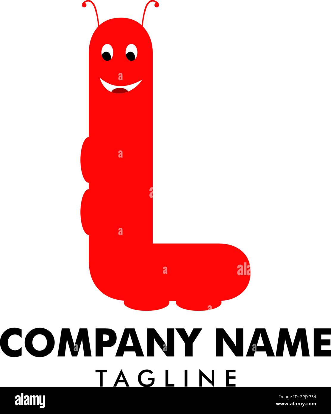 Worm Letter L Logo Design Stock Vector Image & Art - Alamy