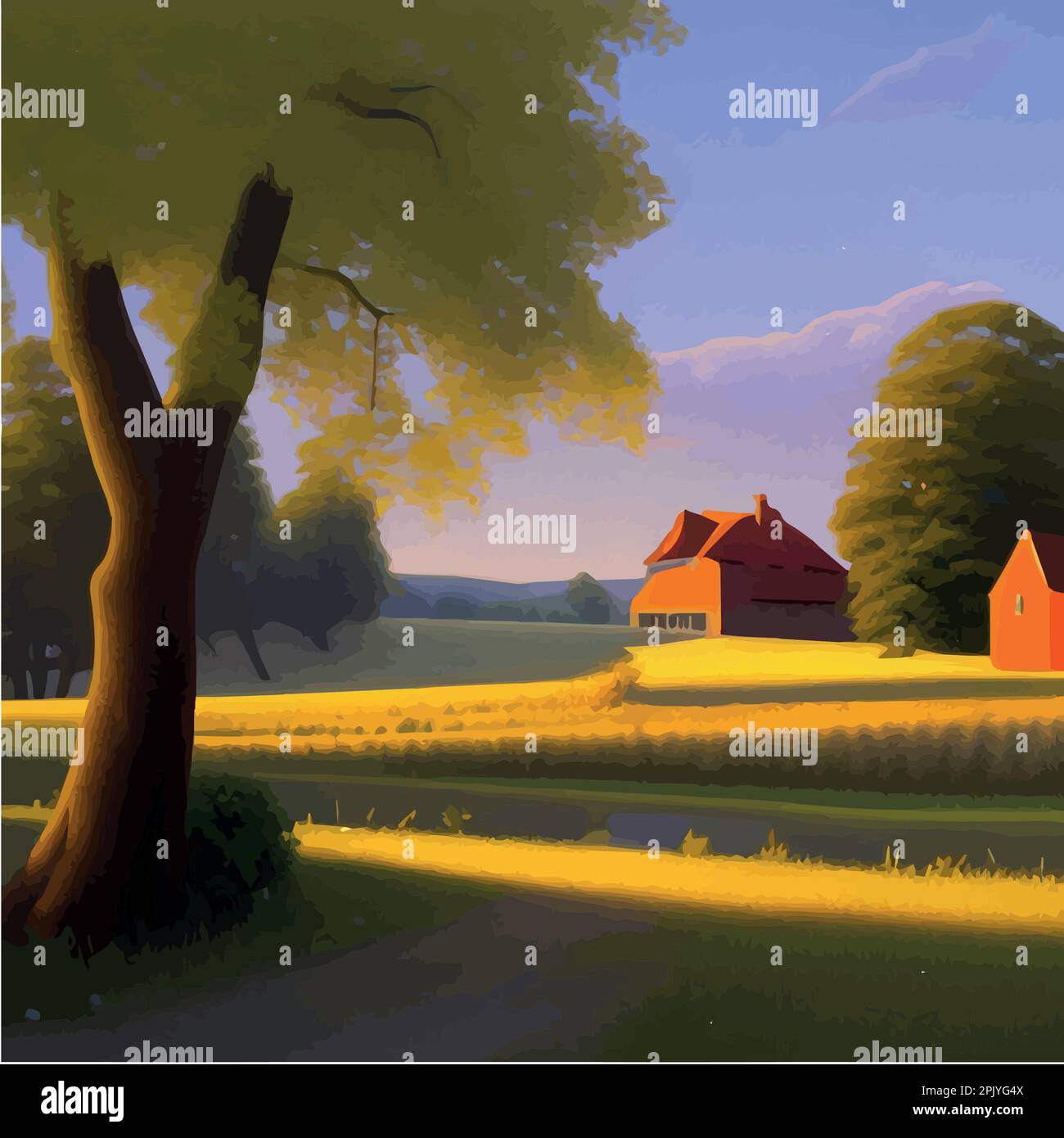 Bavarian countryside Stock Vector Images - Alamy