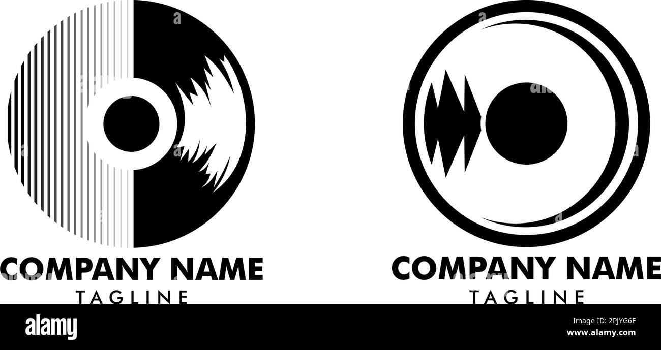 Set of Vinyl Record Logo Template Design Vector Stock Vector Image ...