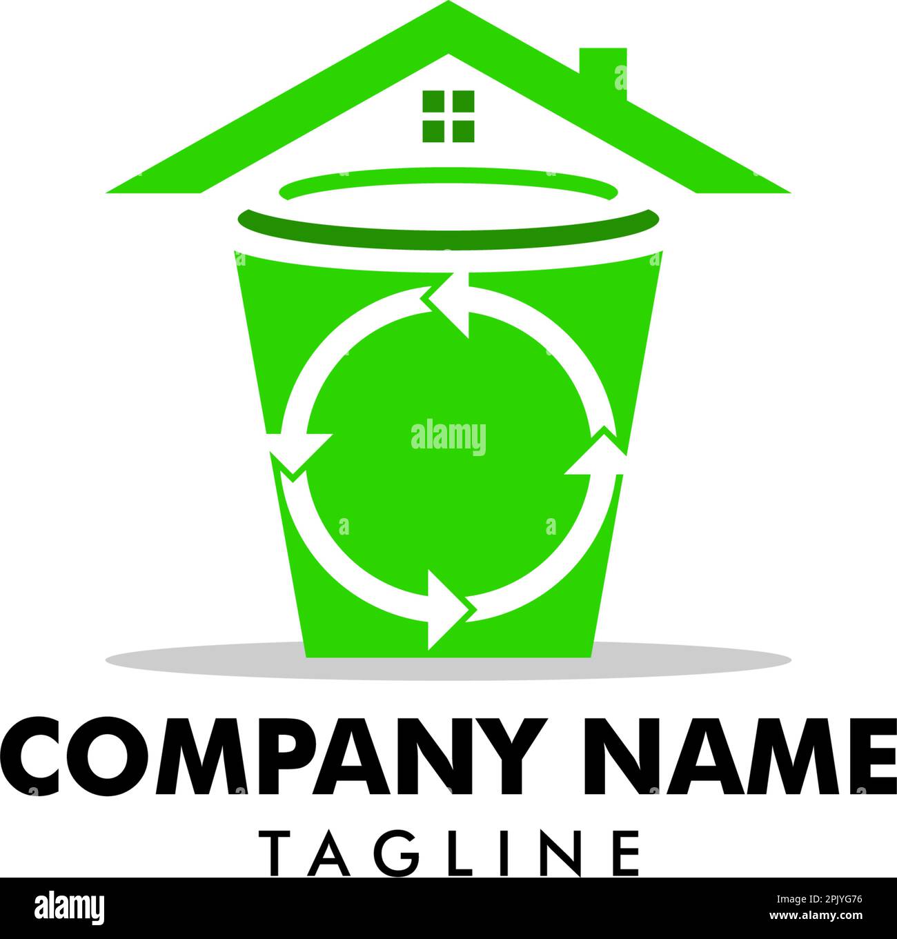 Trash bin logo design template vector Stock Vector Image & Art - Alamy