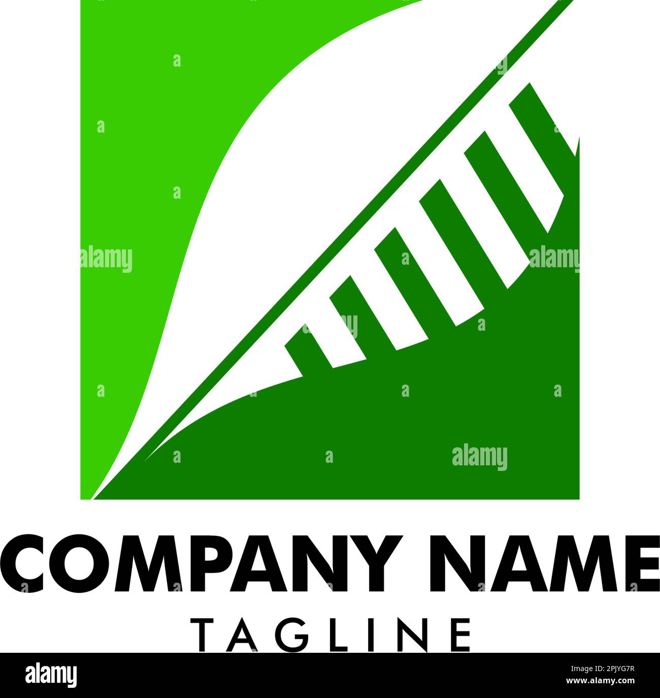 Square leaf nature logo template Stock Vector Image & Art - Alamy