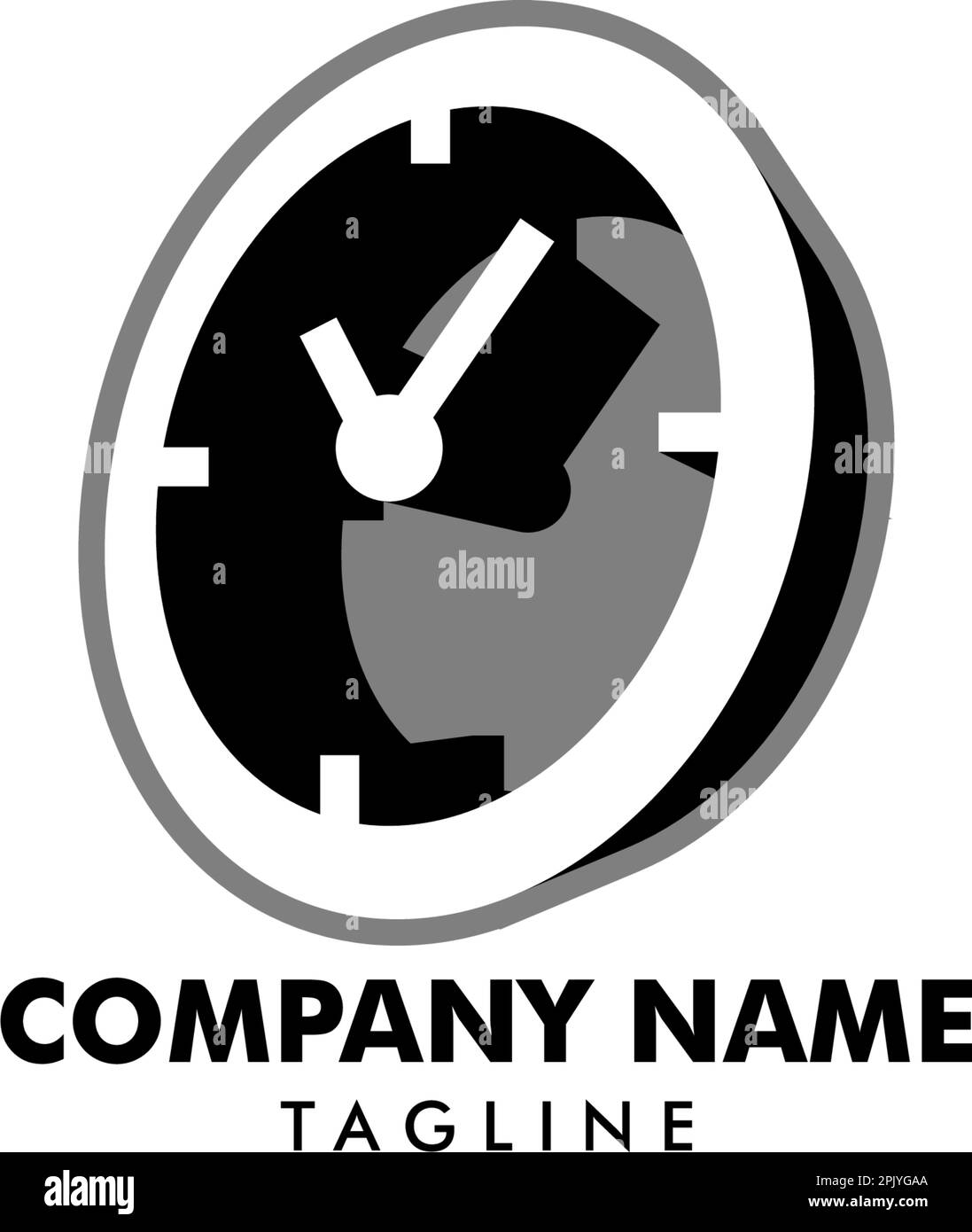 Time clock logo design template Stock Vector Image & Art - Alamy