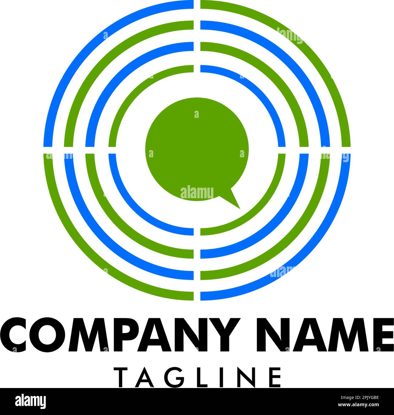 Target center question talk chat bubble vector logo icon Stock Vector ...