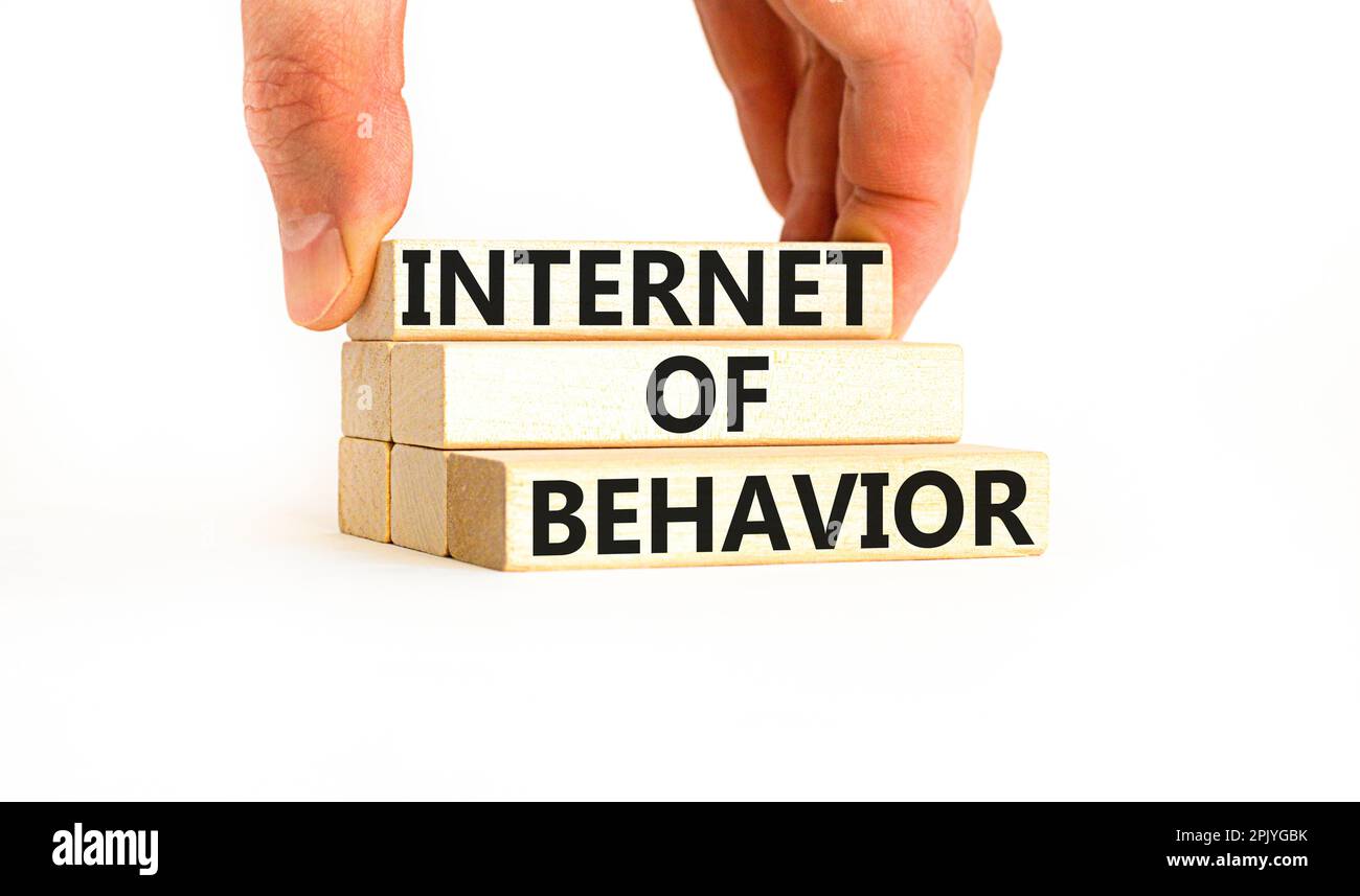 Internet of behavior symbol. Concept words Internet of behavior on ...