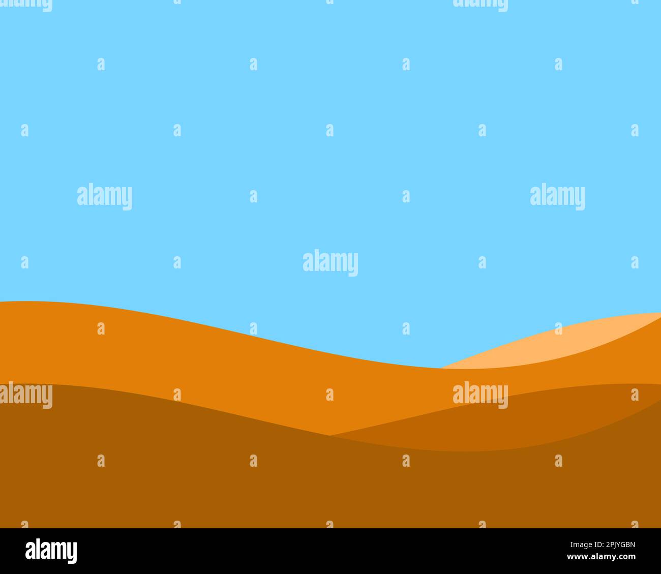 Vector desert landscape background illustration Stock Vector Image ...