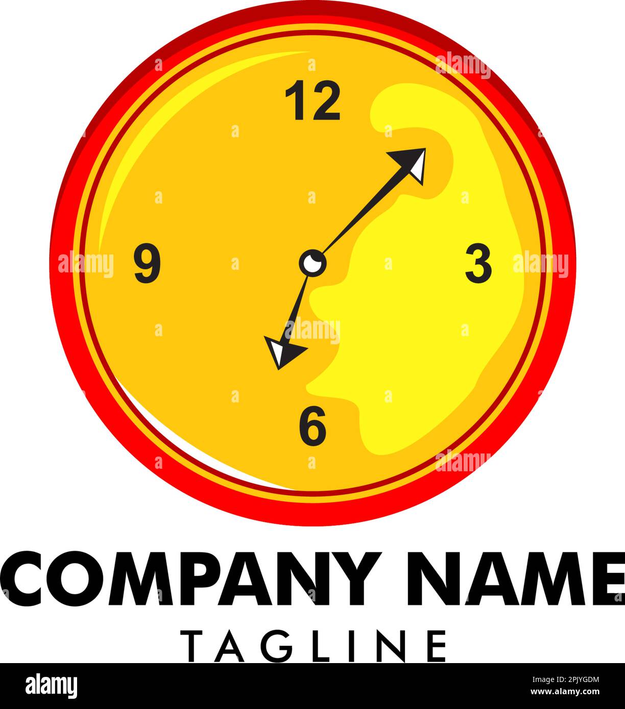 Time clock logo design template Stock Vector Image & Art - Alamy