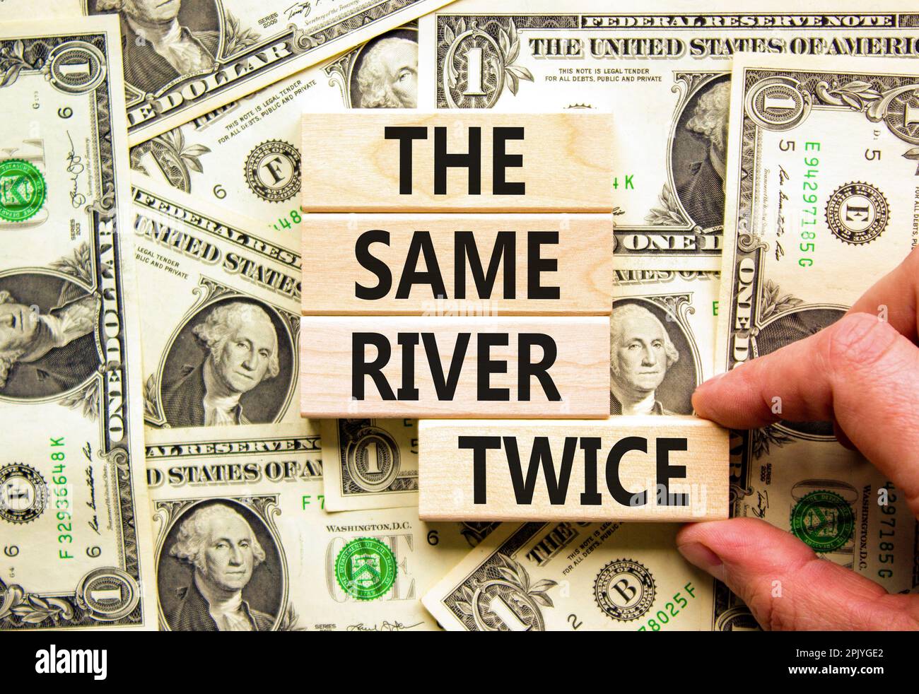 The same river twice symbol. Concept words The same river twice on ...