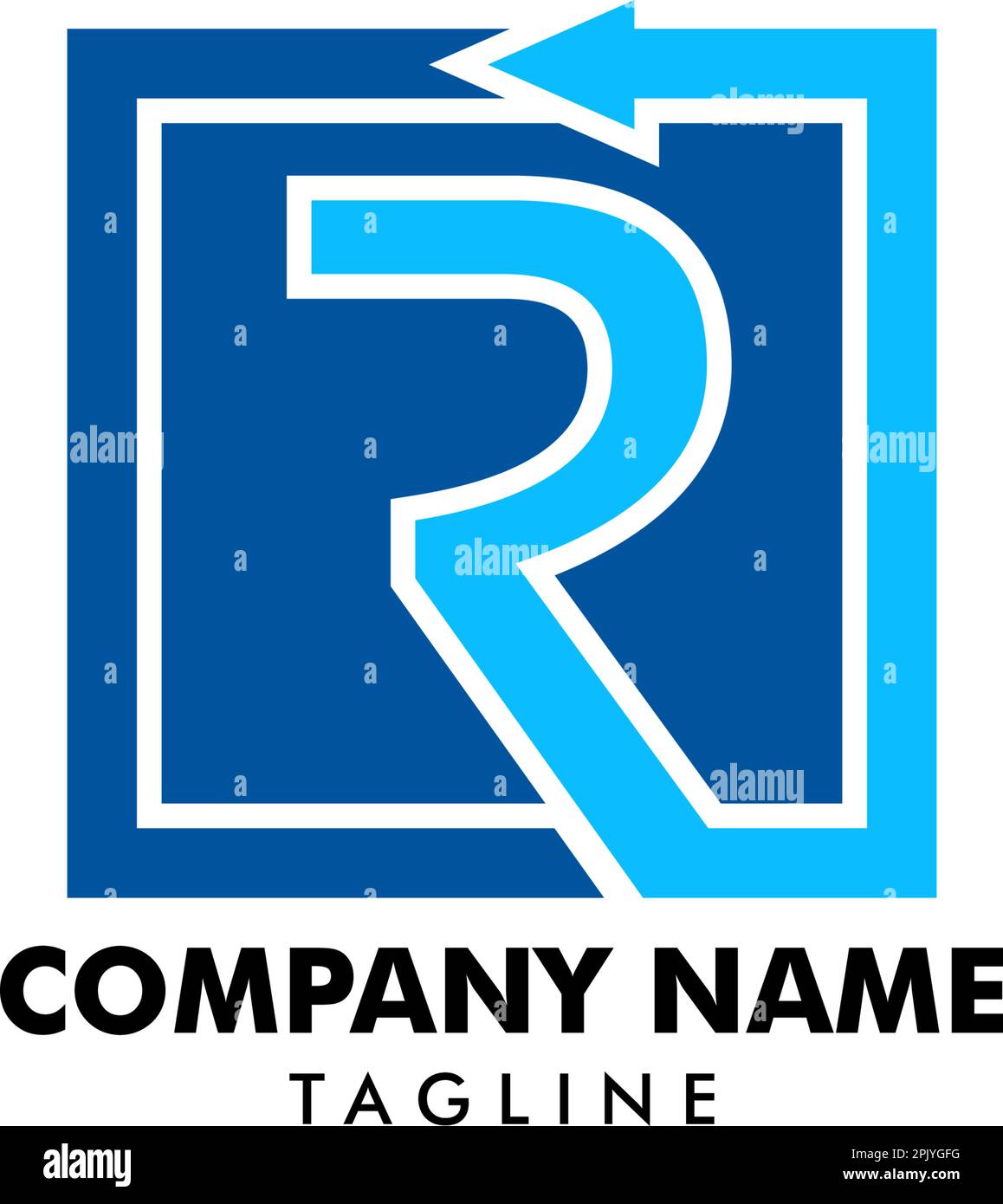 Square letter q with arrow logo vector illustration Stock Vector Image ...