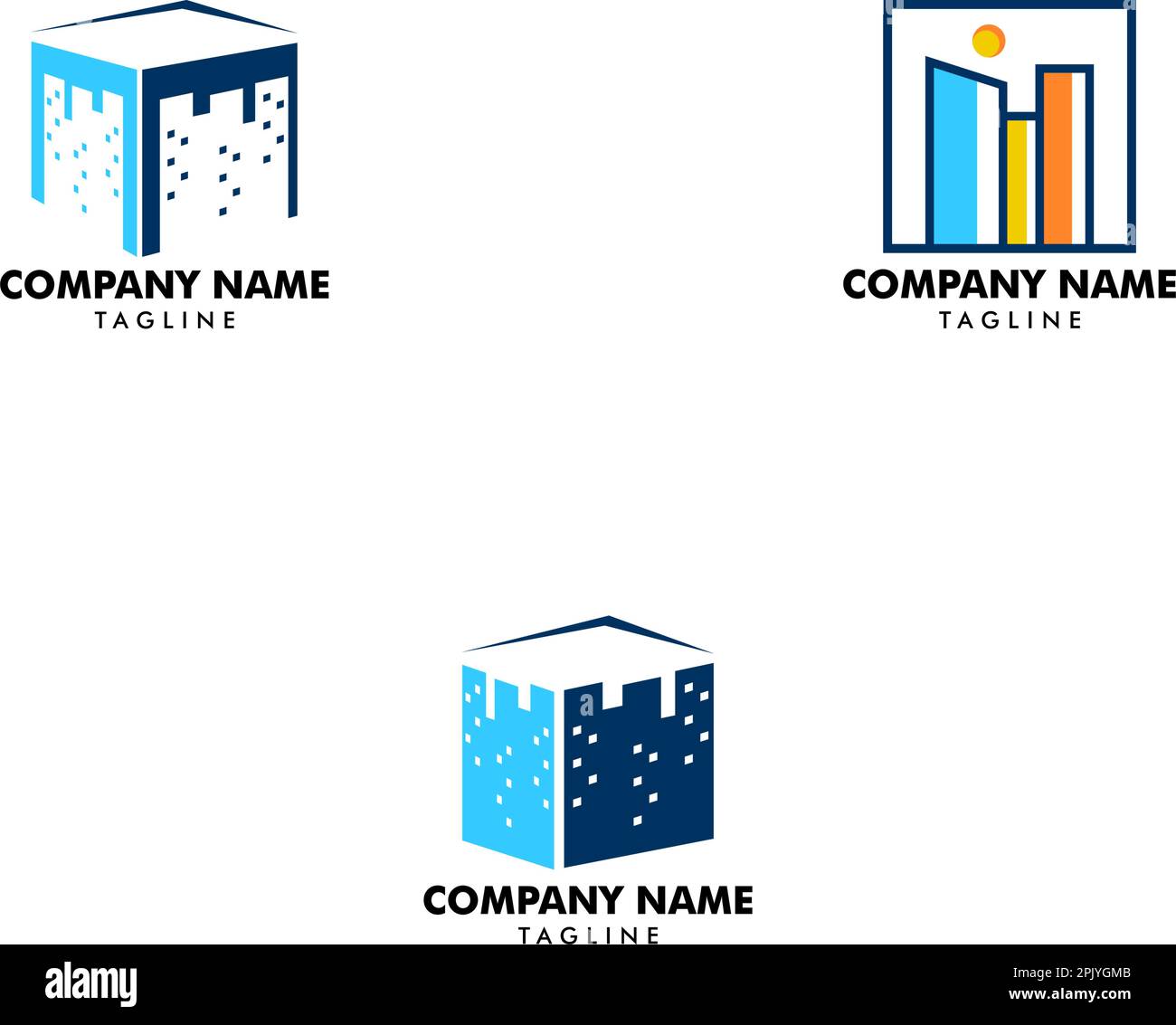 Set of Square city logo vector icon Stock Vector Image & Art - Alamy