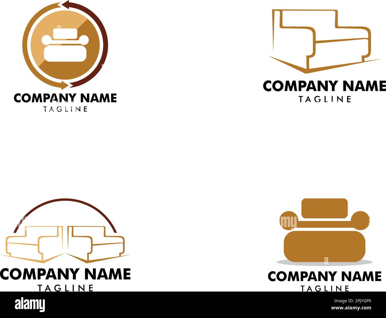 Set of Sofa furniture logo icon concept, Vector illustration Stock ...