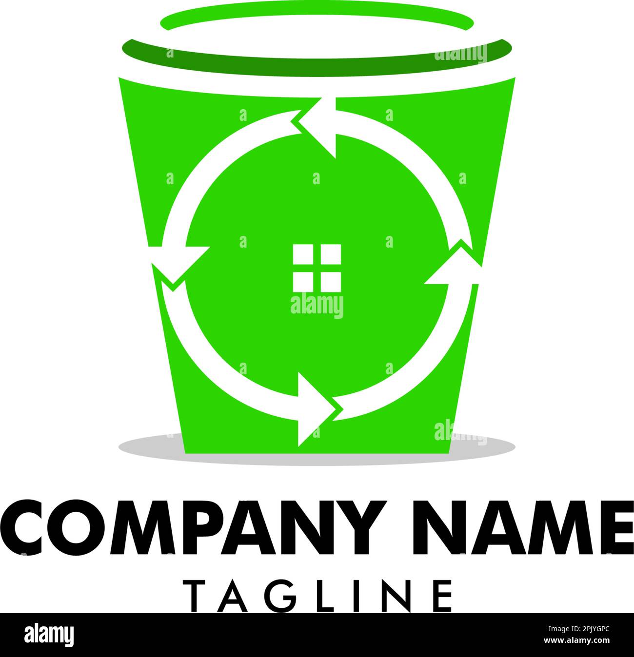 Trash bin logo design template vector Stock Vector Image & Art - Alamy