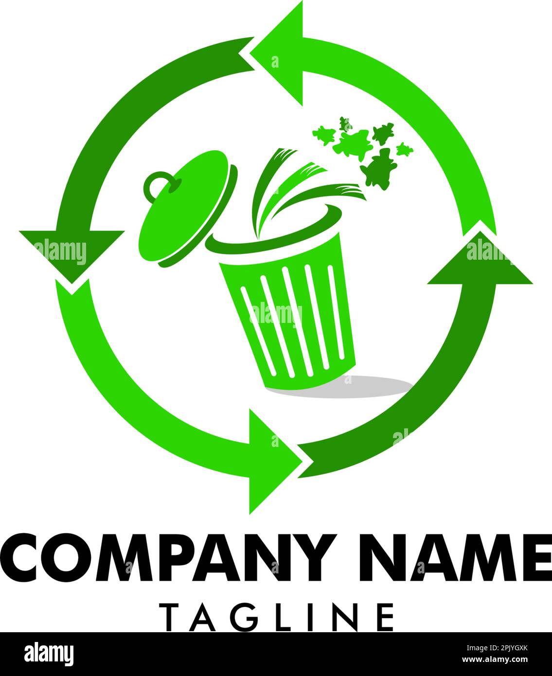 Trash bin logo design template vector Stock Vector Image & Art - Alamy