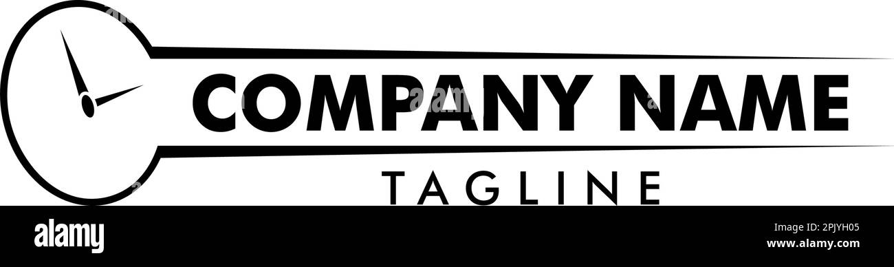 Time clock logo design template Stock Vector Image & Art - Alamy