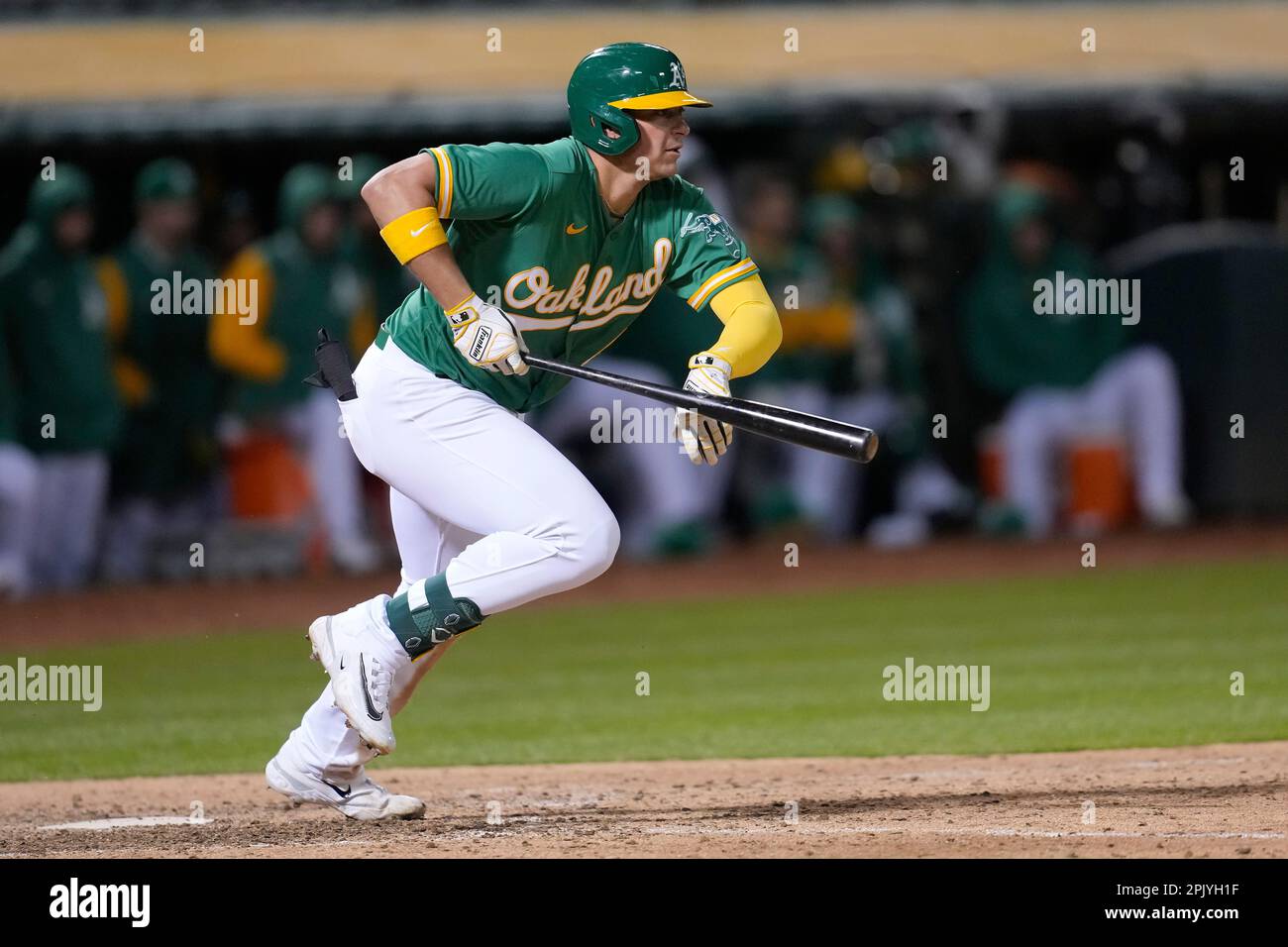 Oakland Athletics' Ryan Noda during a baseball game against the ...