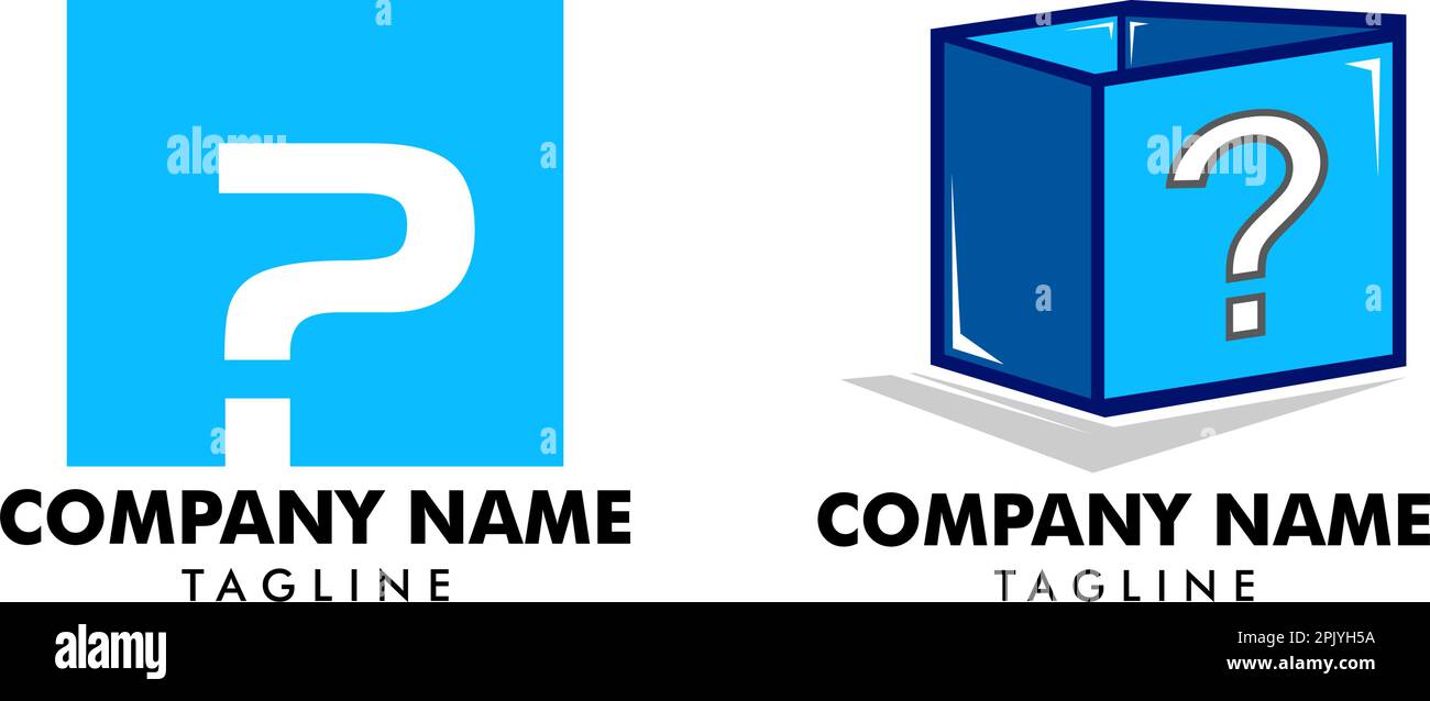 Set of Question Box Logo Template Design Stock Vector Image & Art - Alamy
