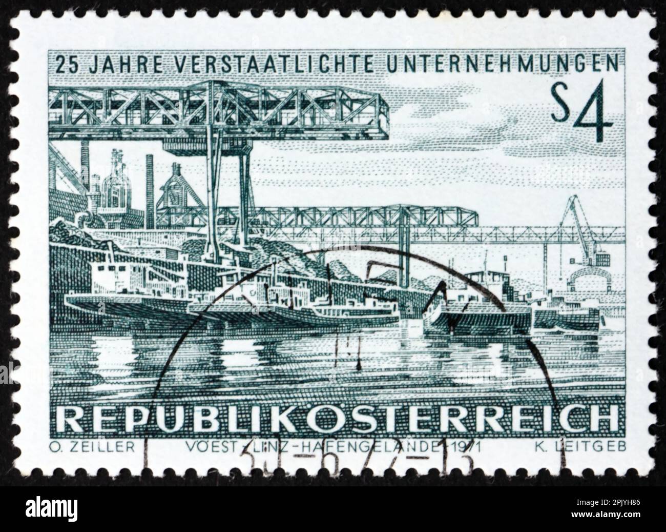 AUSTRIA - CIRCA 1971: a stamp printed in Austria shows united Austrian ...