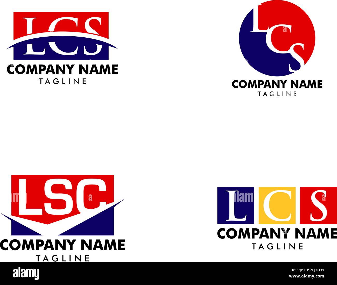 Set of Initial Letter LCS Logo Template Design Stock Vector Image & Art ...