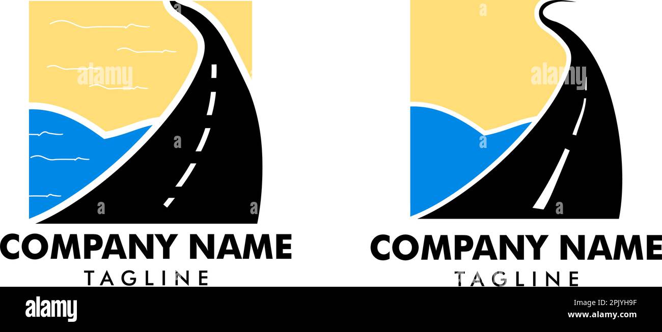 Set of Road Beach logo design Vector Stock Vector Image & Art - Alamy