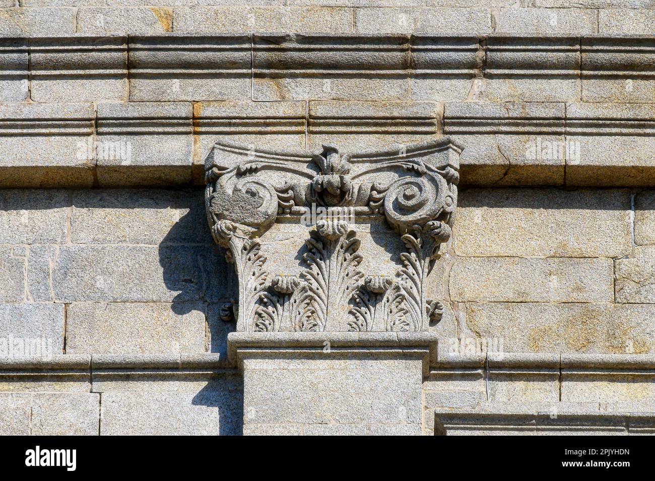 Decoration capital on the upper part of an architectural column. Also ...