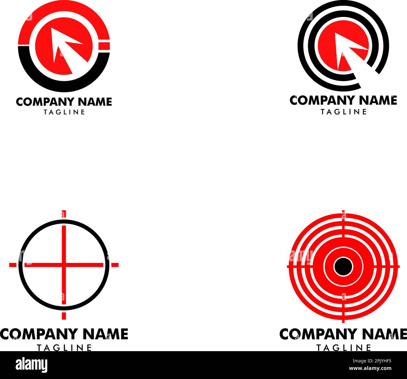 Set of Target logo icon vector template design Stock Vector Image & Art ...