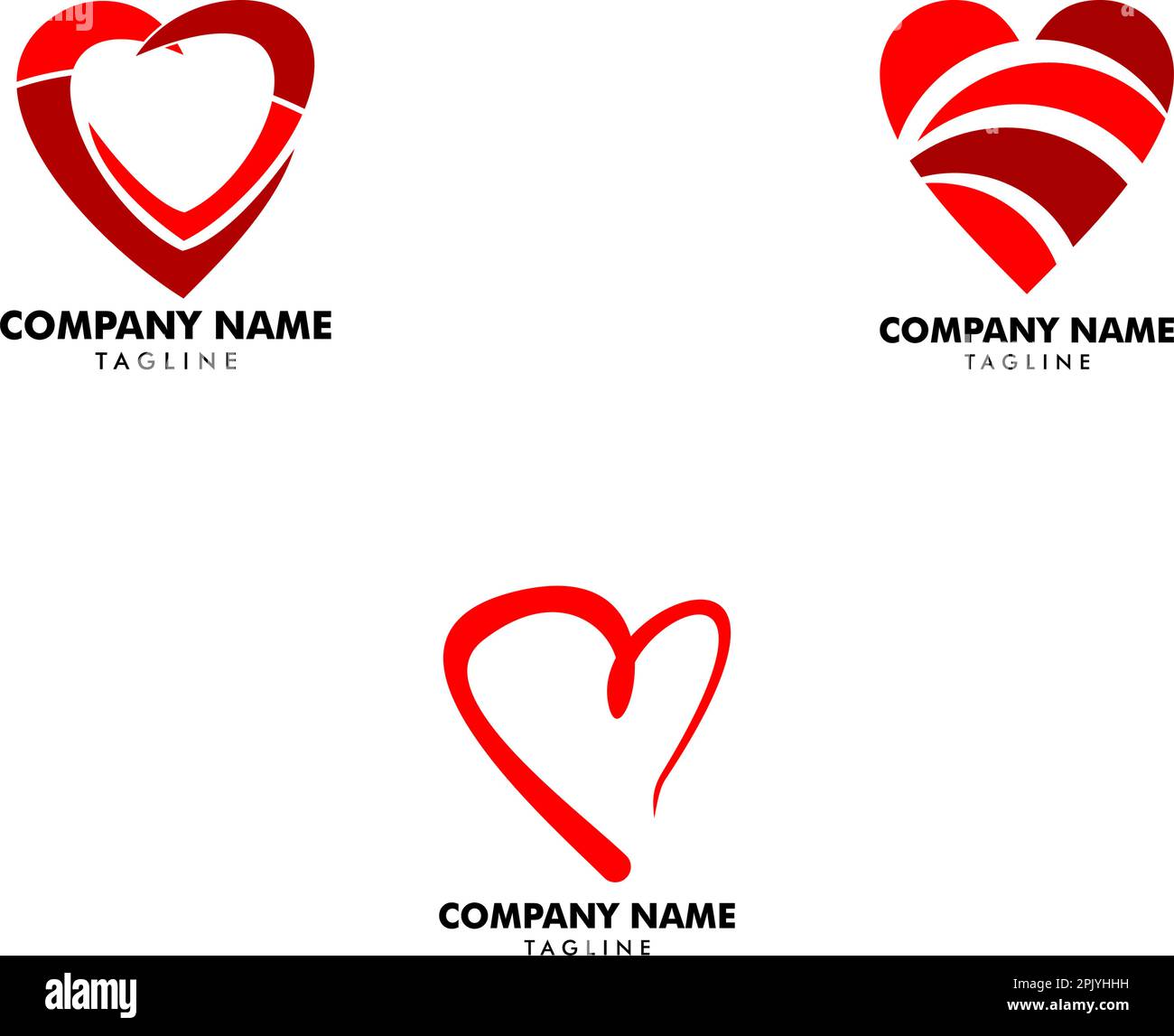 Set of Heart Love Logo Vector Illustration Stock Vector Image & Art - Alamy
