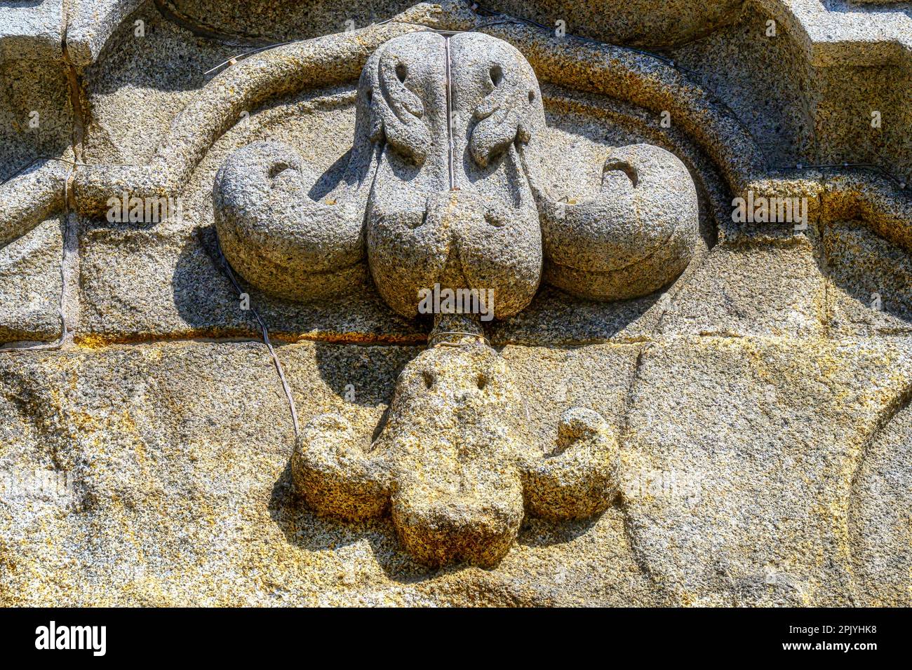 Feature stone decoration on the exterior wall. Also known as the Church ...