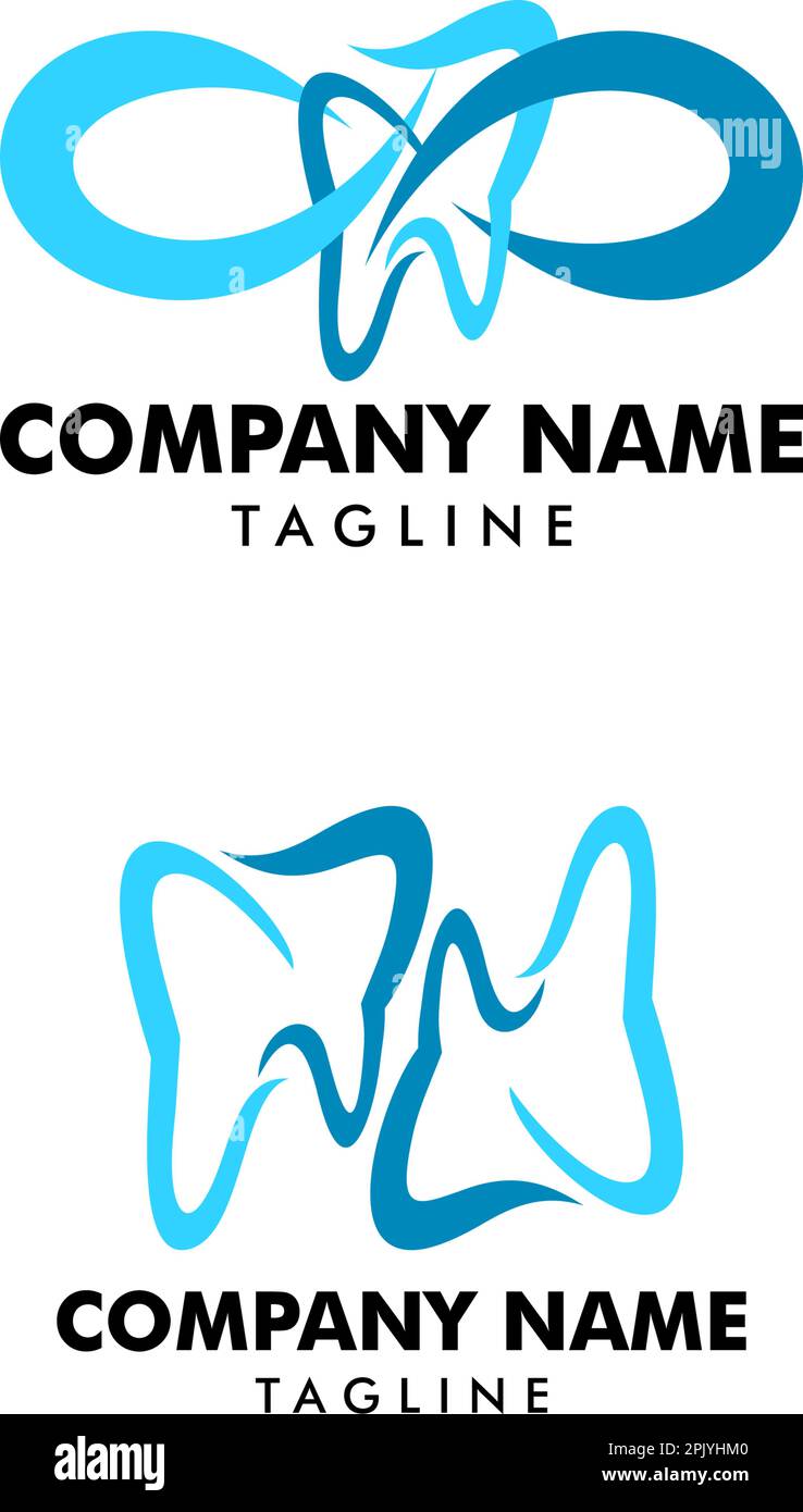 Set of Infinity Dental Logo Template Design Stock Vector Image & Art ...