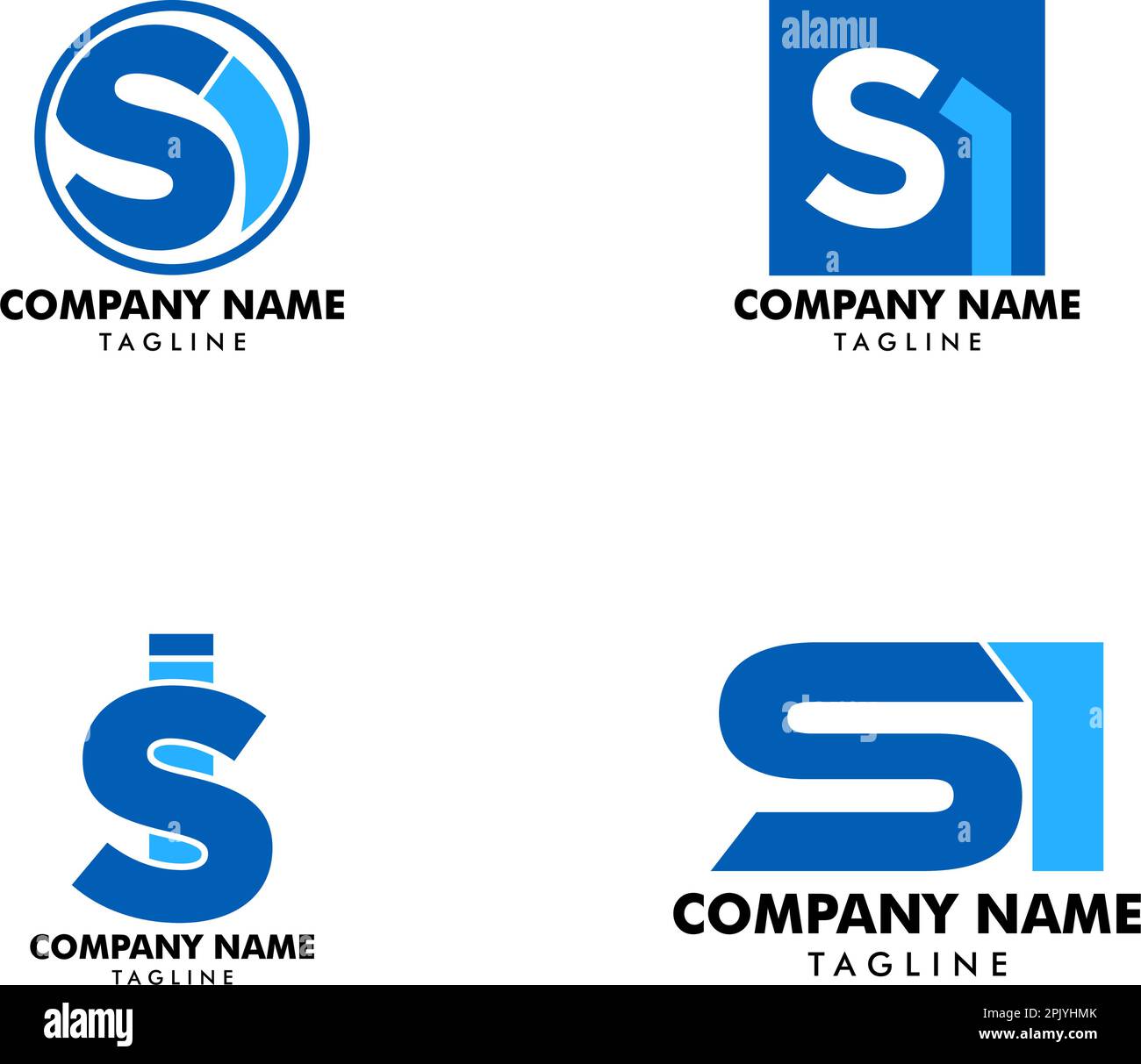 Set of Initial Letter SI Logo Template Design Stock Vector Image & Art ...