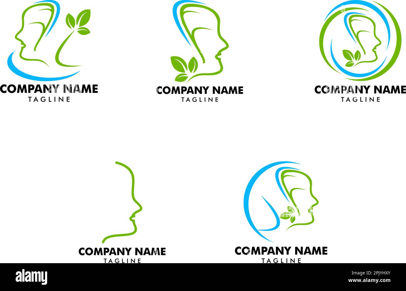 Set of Logo dermatology skin medical or cosmetology clinic Stock Vector ...