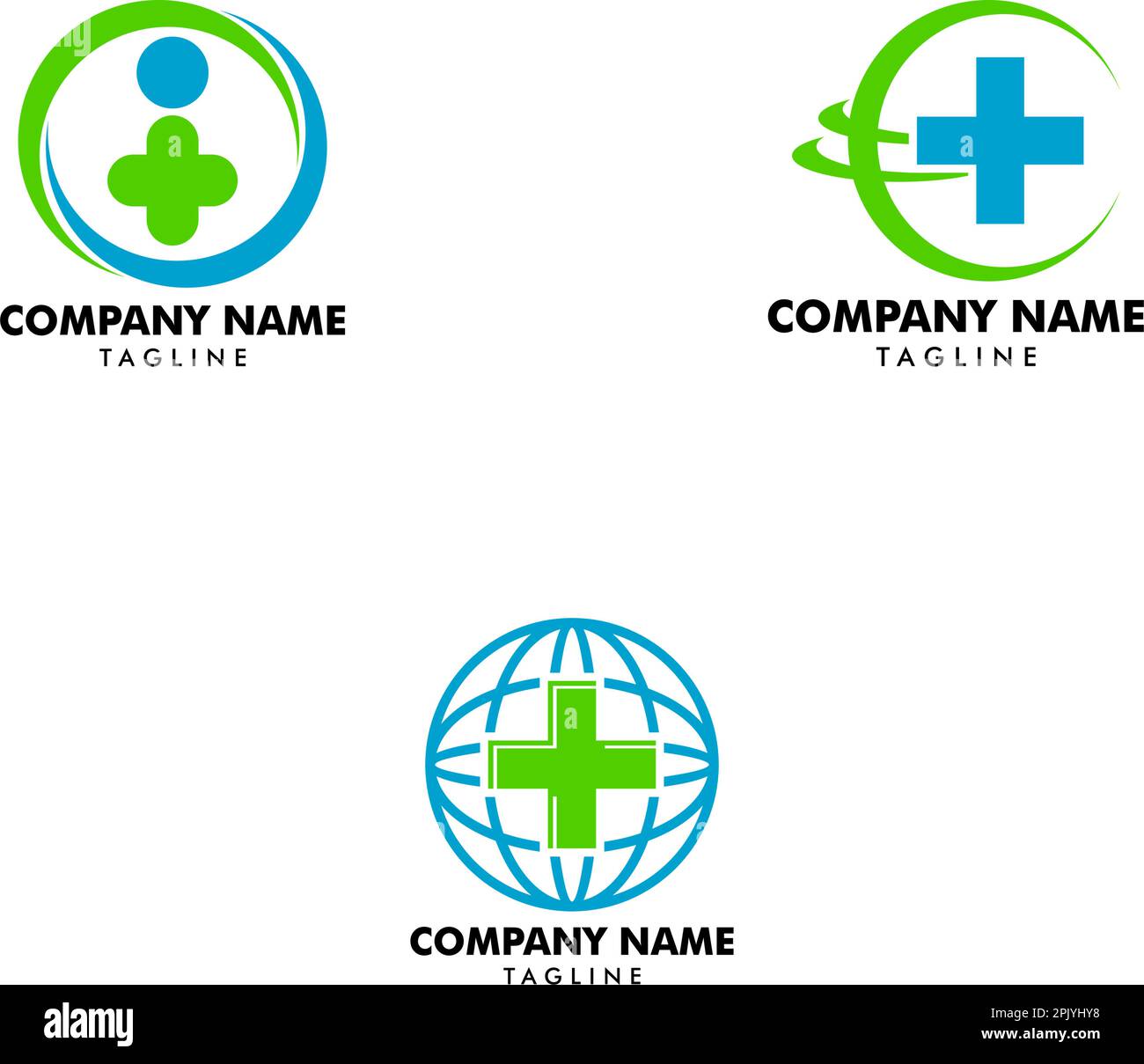Set of Global Health Logo Design Concept Stock Vector Image & Art - Alamy