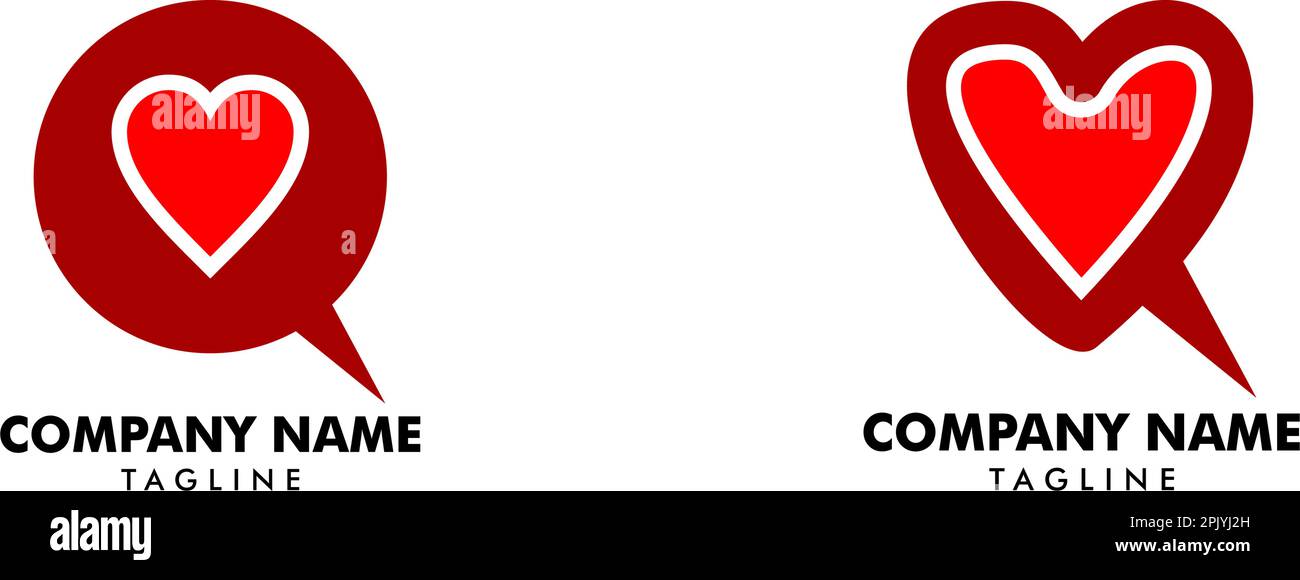 Set of Love Talk Logo Design Template Stock Vector Image & Art - Alamy