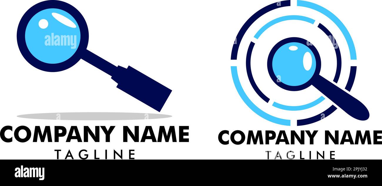 Set of Magnifying Glass Logo Template Design Stock Vector Image & Art ...