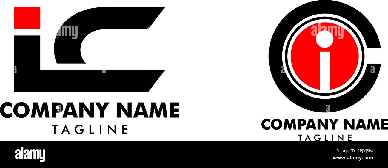 Set of Initial Letter IC Logo Template Design Stock Vector Image & Art ...