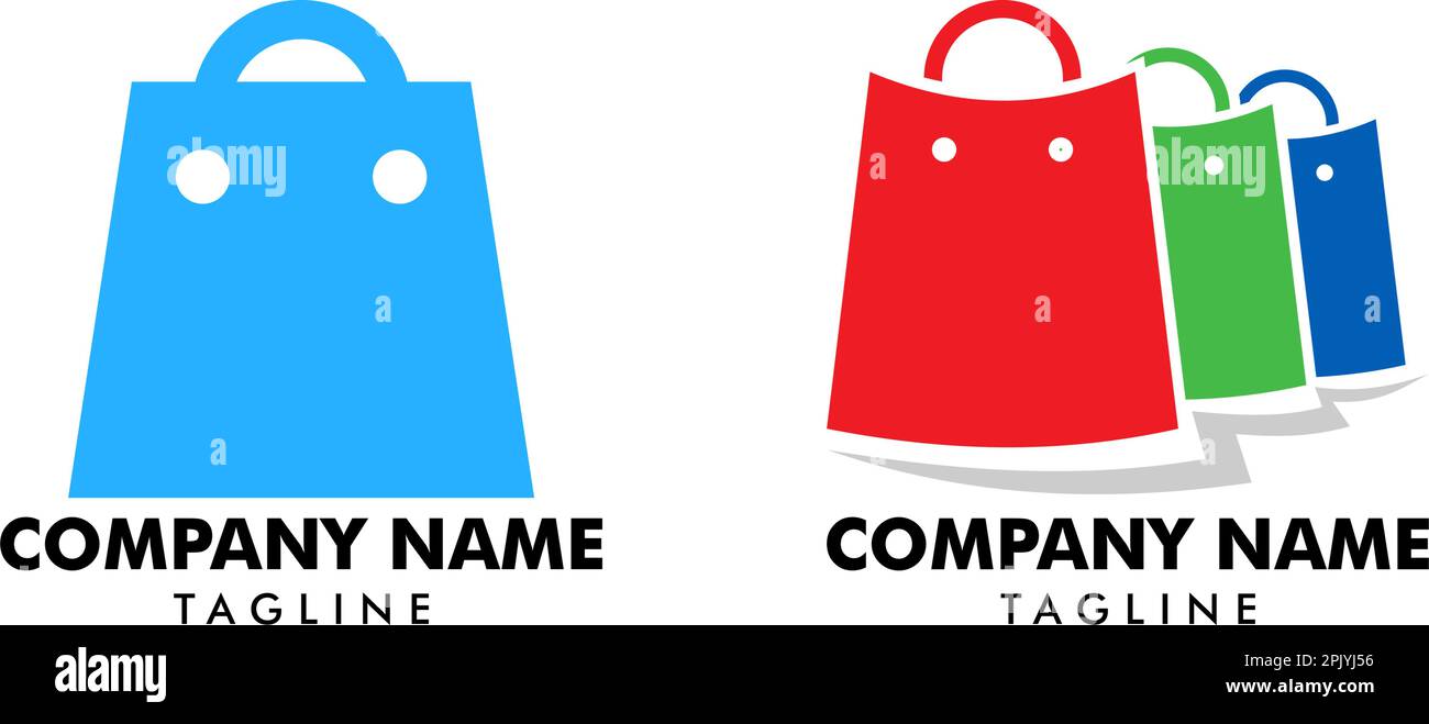 Set of Shopping Bag Vector Logo Design Stock Vector Image & Art - Alamy