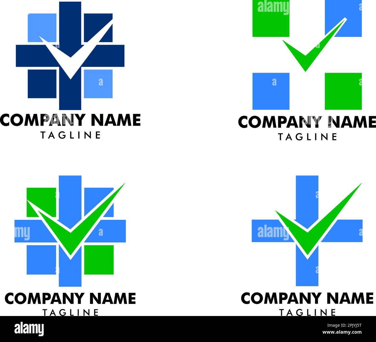 Set of Medical Check Logo Template Stock Vector Image & Art - Alamy