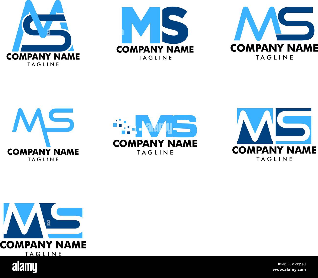 Set of Initial Letter MS Logo Template Design Stock Vector Image & Art ...