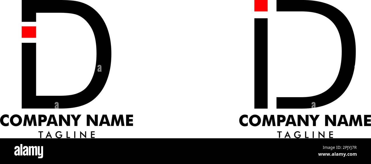 Set of Initial Letter ID Logo Template Design Stock Vector Image & Art ...