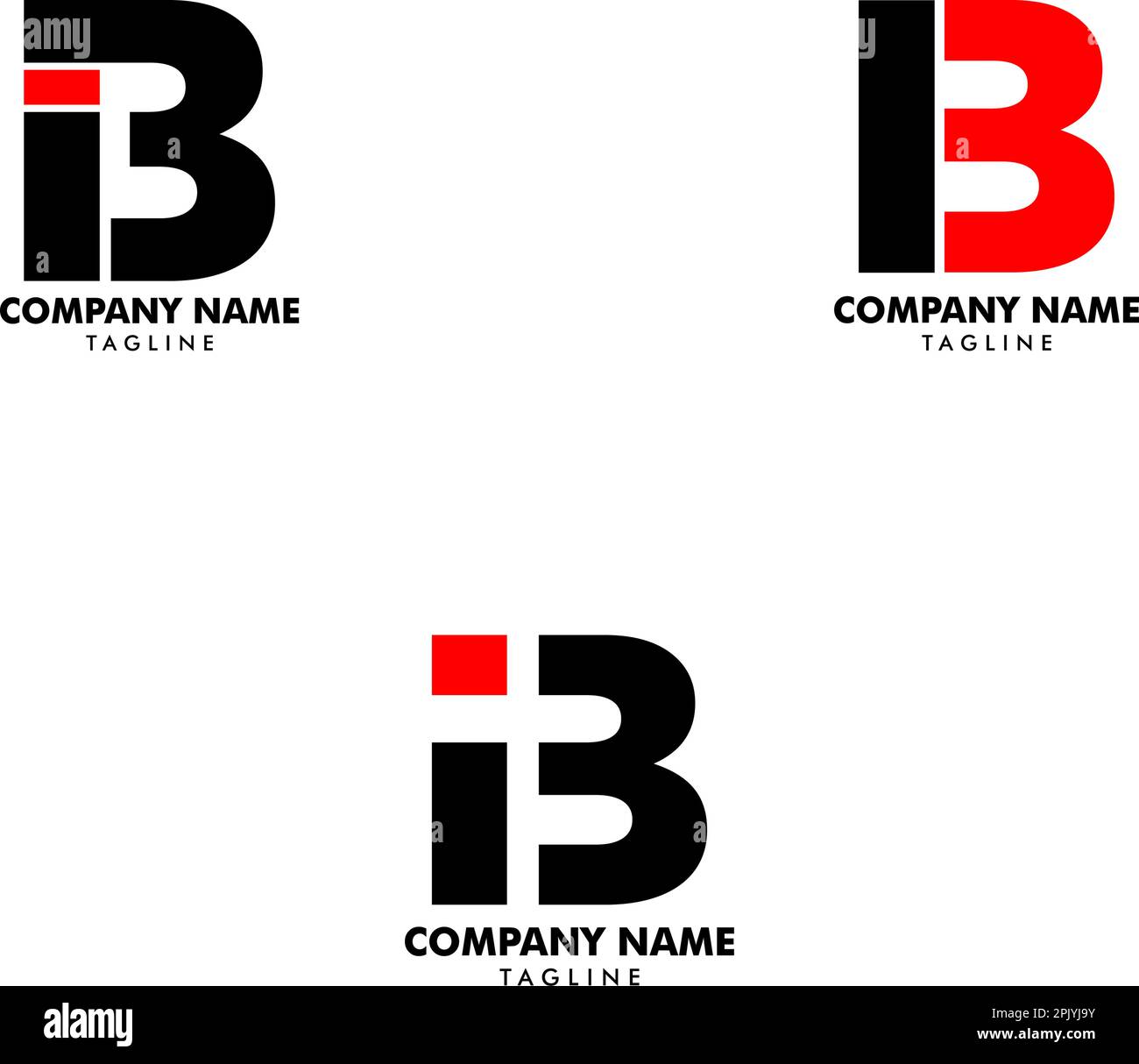 Set of Initial Letter IB Logo Template Design Stock Vector Image & Art - Alamy