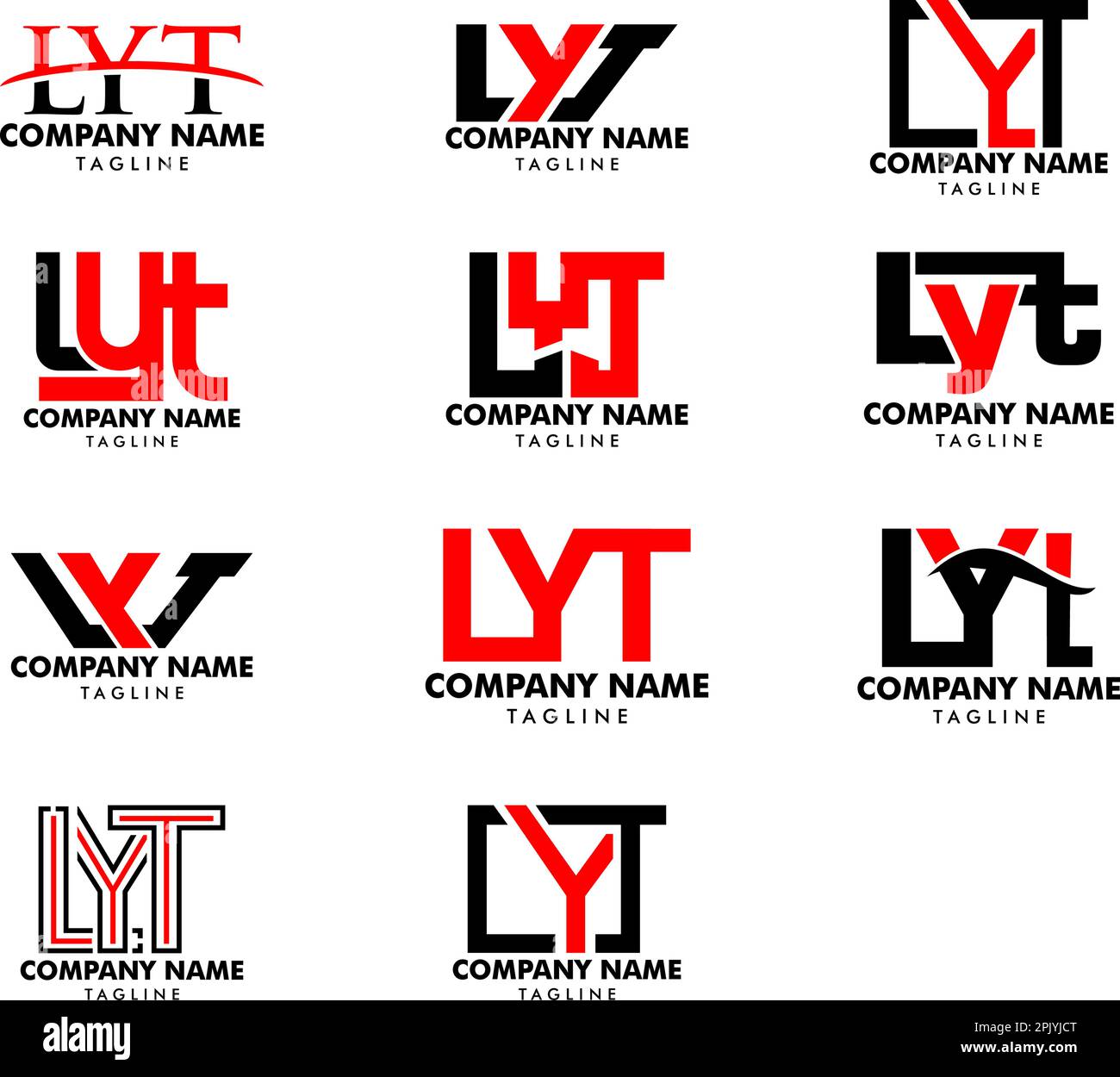Set of Initial Letter LYT Logo Template Design Stock Vector Image & Art ...