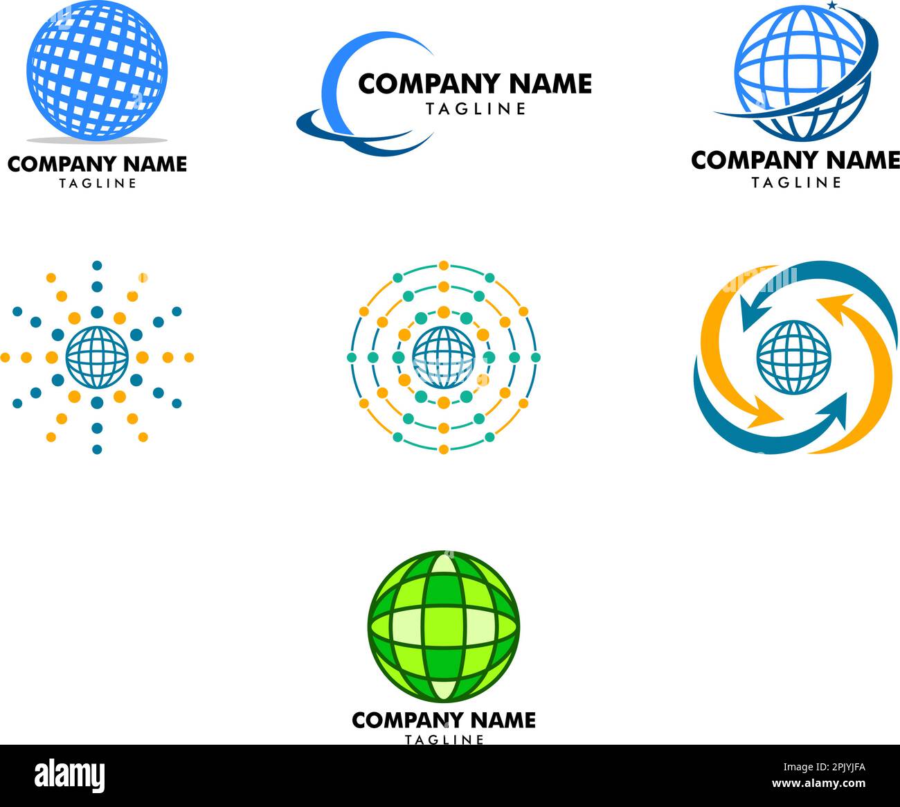 Set of Globe design logo template Stock Vector Image & Art - Alamy