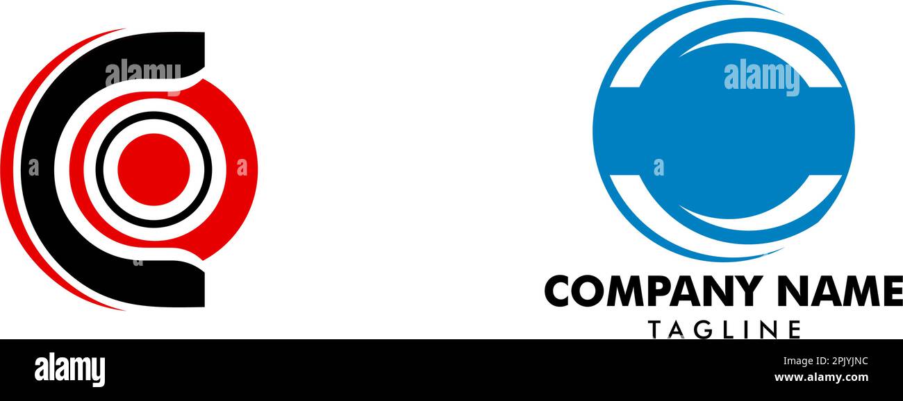 Set of Circle and letter C logo design Stock Vector Image & Art - Alamy