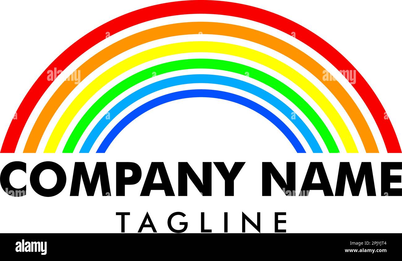 Rainbow Logo design vector template Stock Vector Image & Art - Alamy