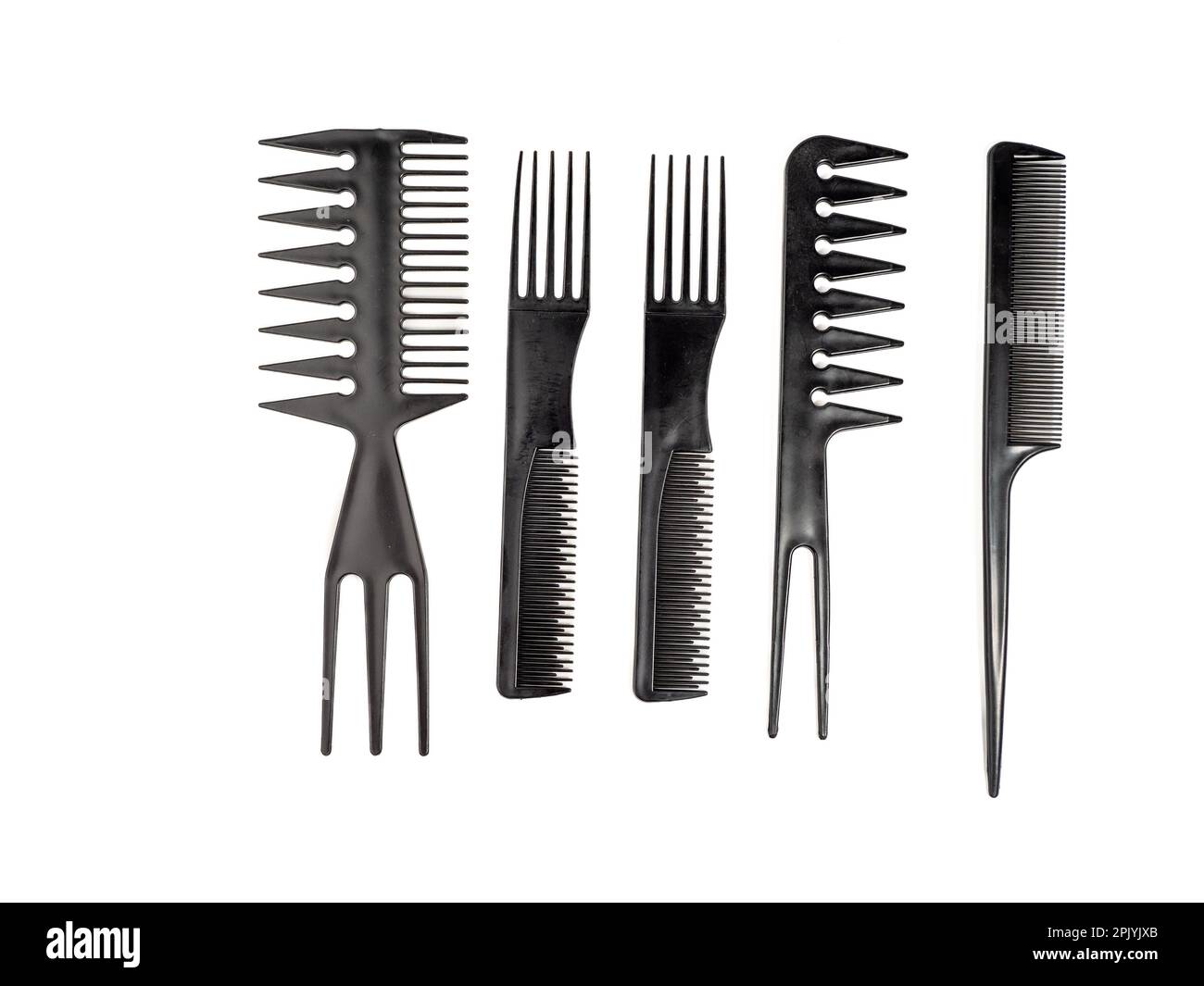 Hairdresser's combs isolated on white background. Barber tool Stock ...